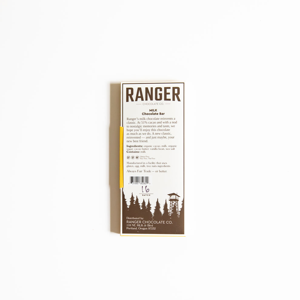Milk Chocolate Bar – Ranger Chocolate Co.